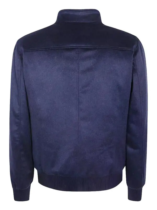 BARBA NAPOLI Cashmere Zip-up Jacket - Blue