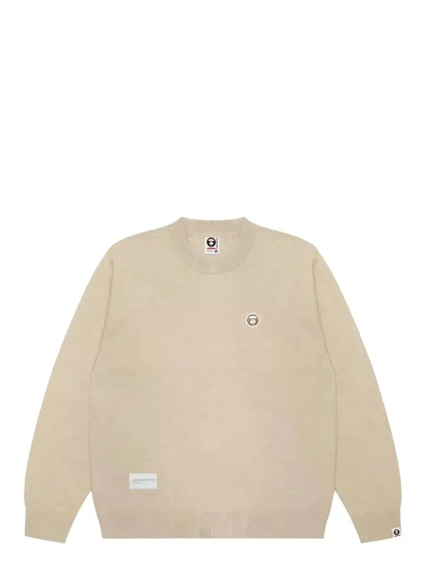 AAPE BY *A BATHING APE Moonface Logo Sweater - Neutrals