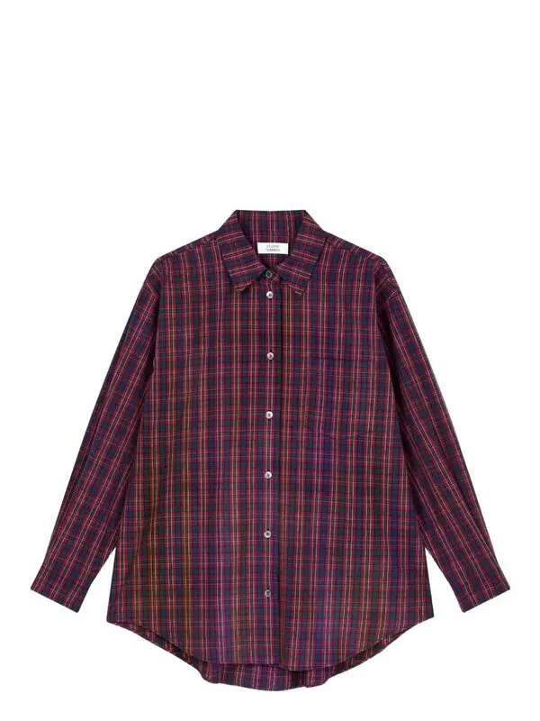 STUDIO TOMBOY Cotton Checkered Shirt - Red
