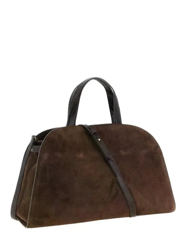 Tory Burch Romy Suede Bauletto Bag - Brown