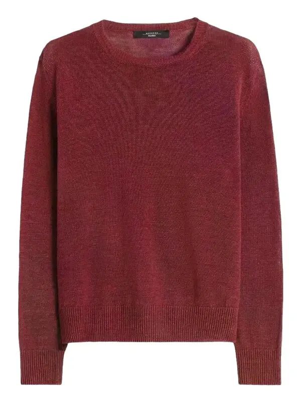Max Mara Linen Crew-neck Sweater - Red