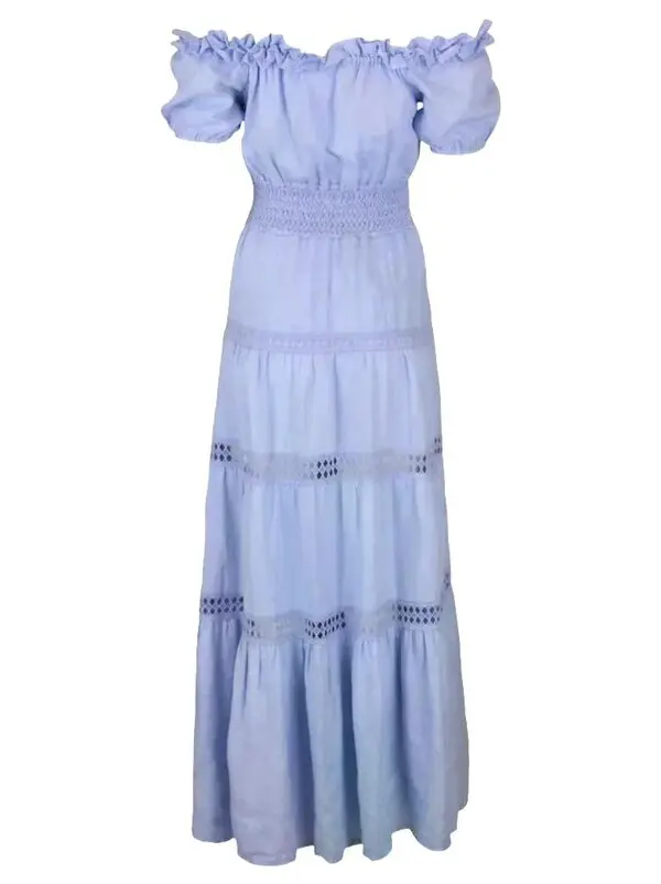 Misha Collection Angara Off-shoulder Maxi Dress - Blue