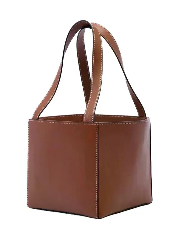 Celine 2022 Calfskin Cuir Triomphe Cube Handbag - Brown