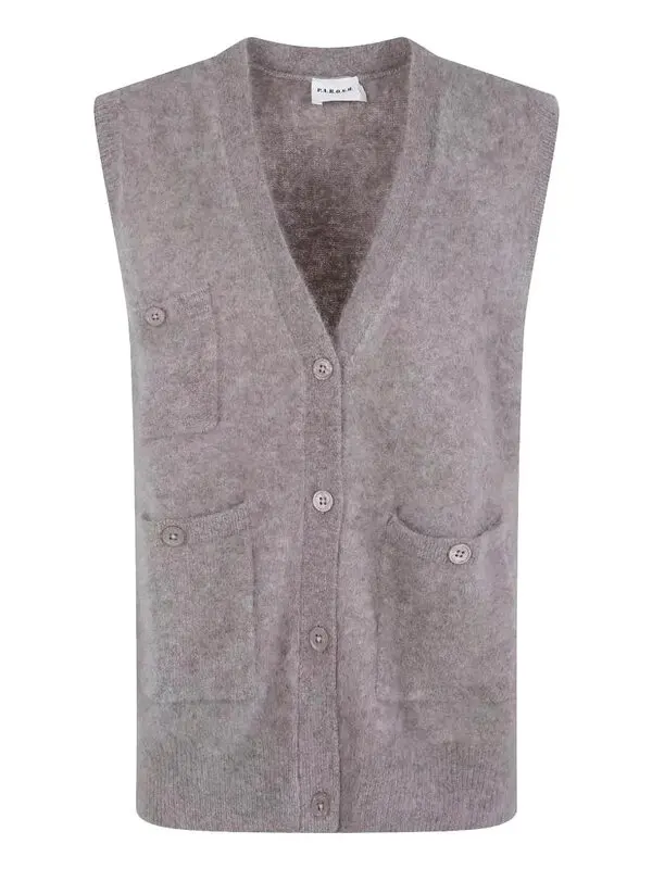 P.a.r.o.s.h Button-up Patch-pocket Cardigan - Brown