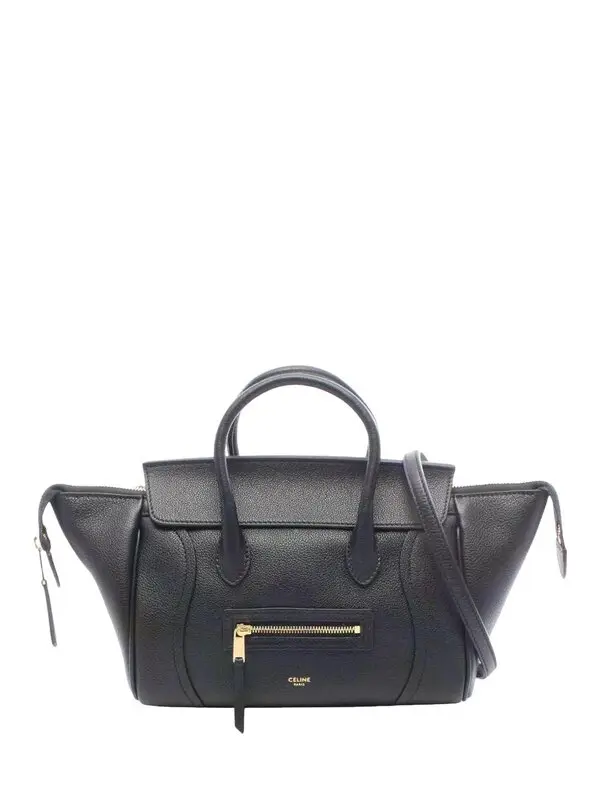 Celine Small Calfskin Little Luggage Top Handle Bag Satchel - Black
