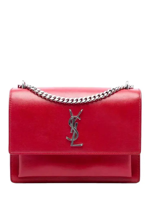 Saint Laurent Monogram Sunset Crossbody Bag - Red