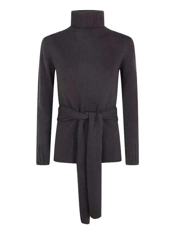 PIERANTONIOGASPARI Roll-neck Belted Sweater - Brown
