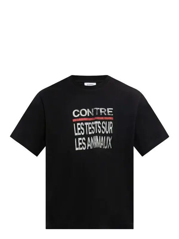 Vetements Slogan-print Distressed T-shirt - Black