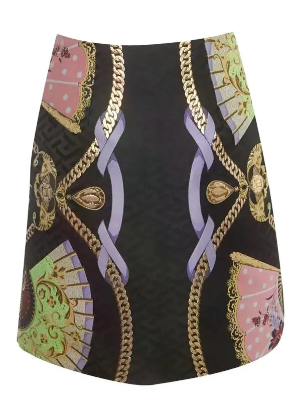 Versace Buttoned Mini Skirt - Black