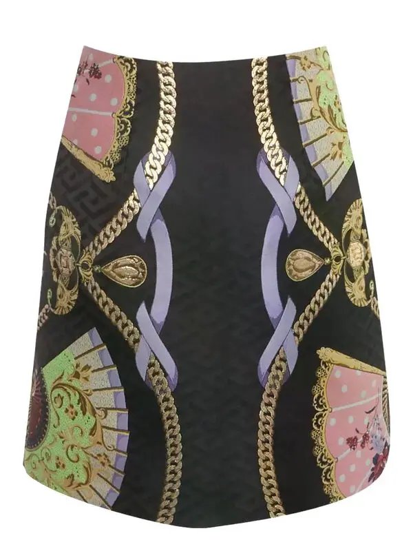 Versace Buttoned Mini Skirt - Black