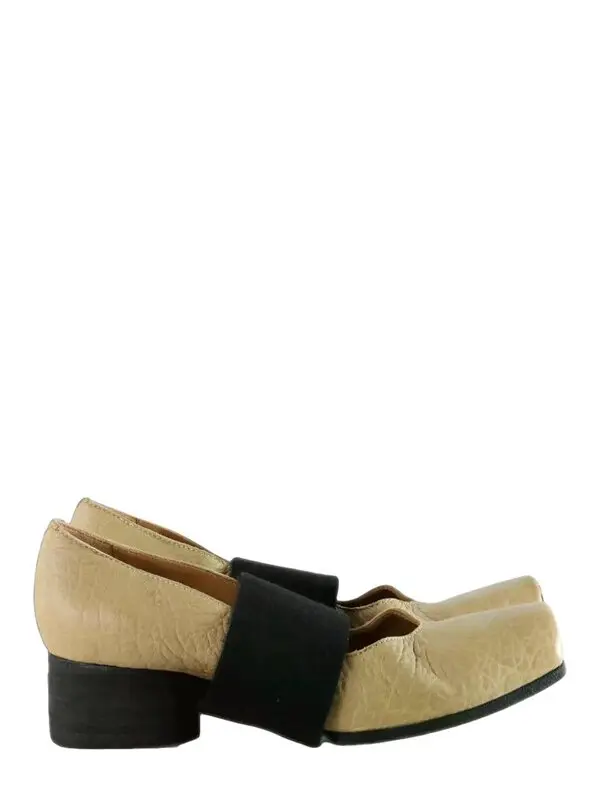UMA WANG Elasticated Square-toe Ballet Pumps - Neutrals