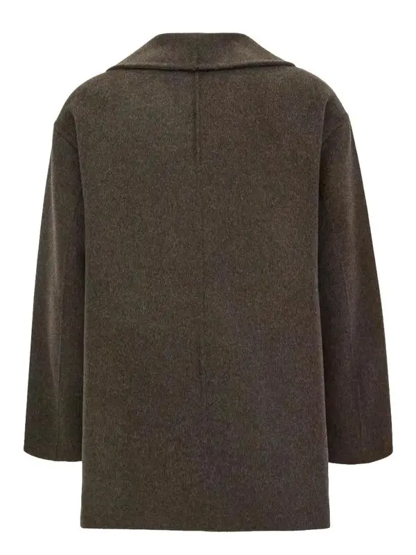 THE DYNAMIS STUDIO Double-breasted Shawl-lapel Coat - Grey