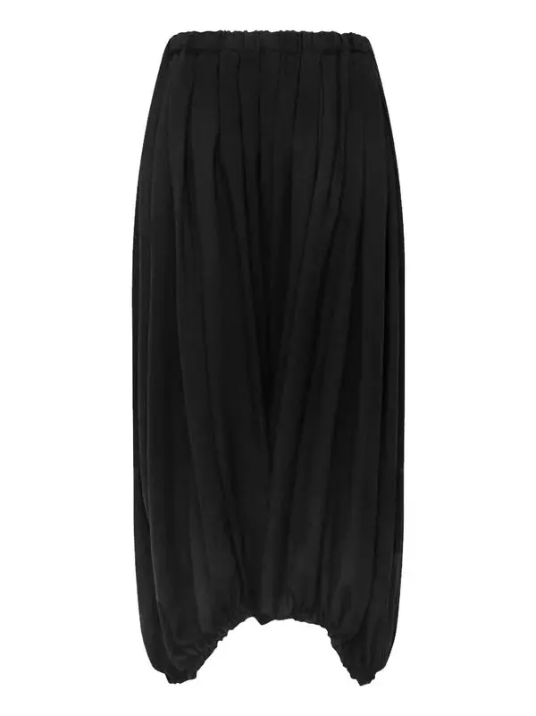 Comme Des Garçons Parachute Wool Georgette Trousers - Black