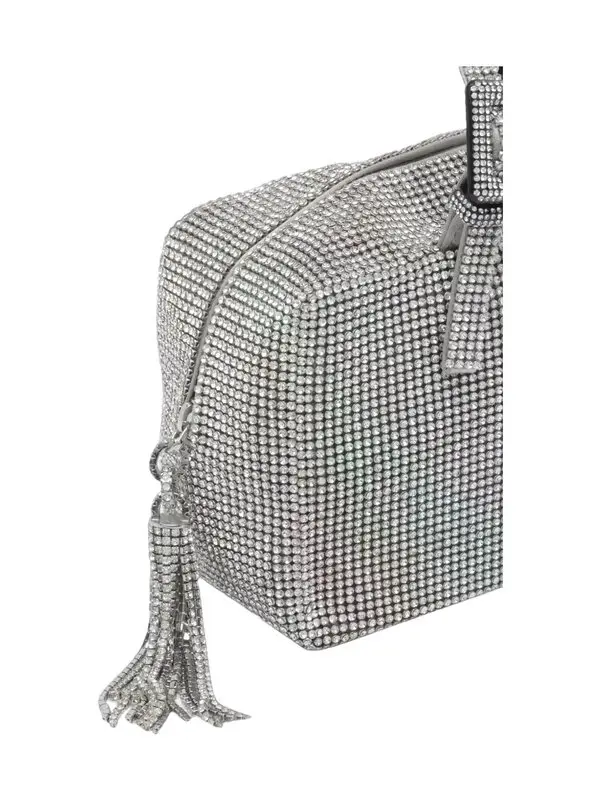 Benedetta Bruzziches Crystal-embellished Tassel-detail Shoulder Bag - Silver