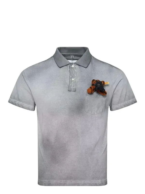DOUBLET Gas Mask Bear Polo Shirt - Grey