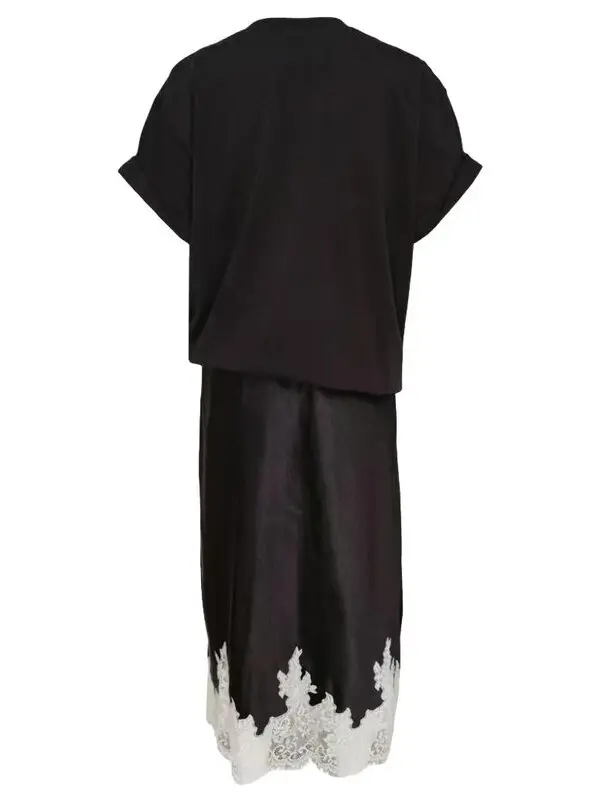 3.1 Phillip Lim Lace-trim Twisted Midi Dress - Black