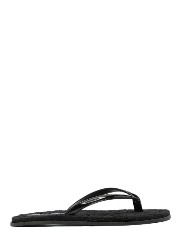 Ermanno Scervino Lace-detail Flat Sandals - Black