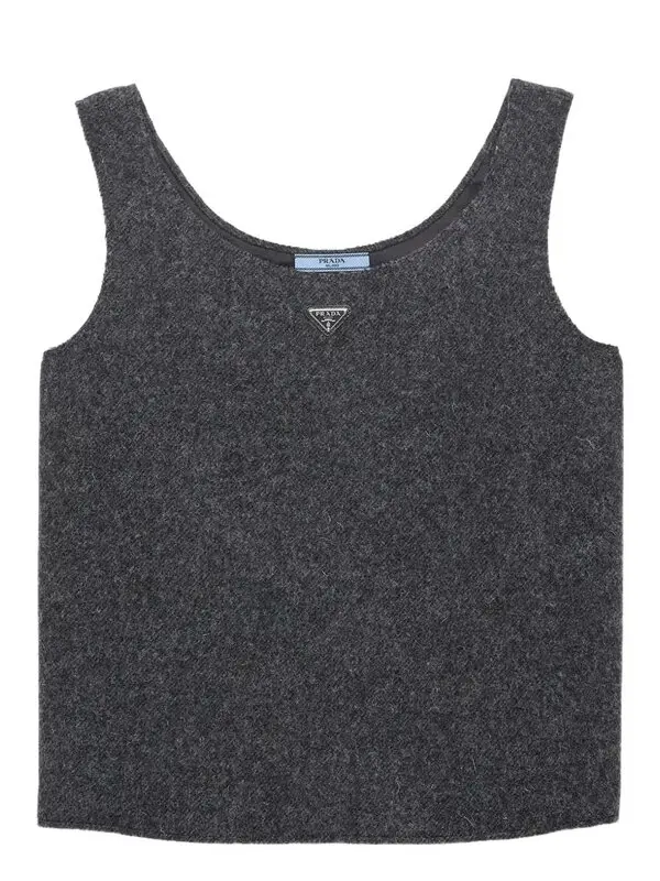 Prada Shetland Wool Top - Grey