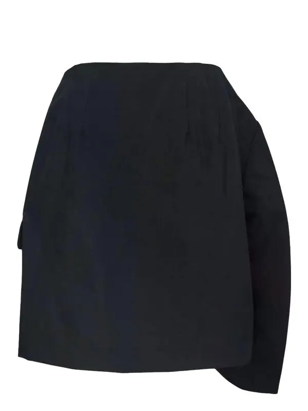 ENFOLD Asymmetric Tailored Mini Skirt - Black