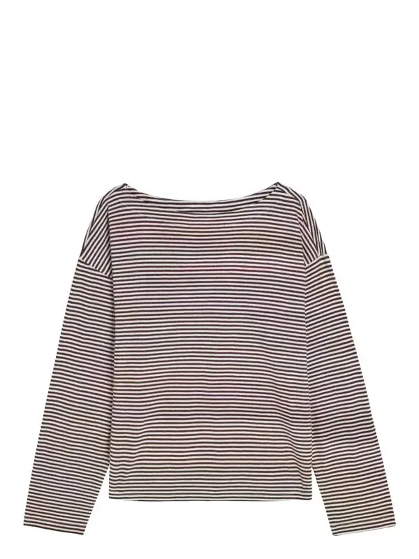 Eileen Fisher Striped Long-sleeve T-shirt - Brown