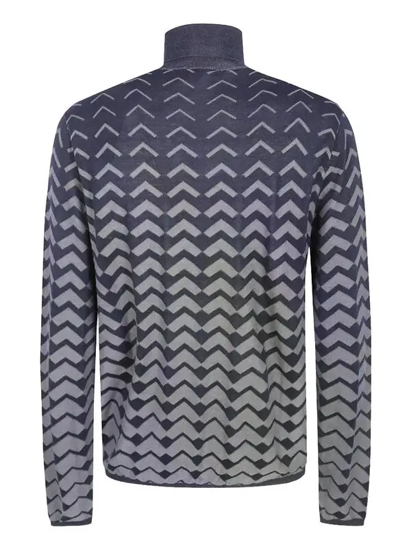Emporio Armani Lyocell Blend Signature Capsule Turtleneck Sweater - Black