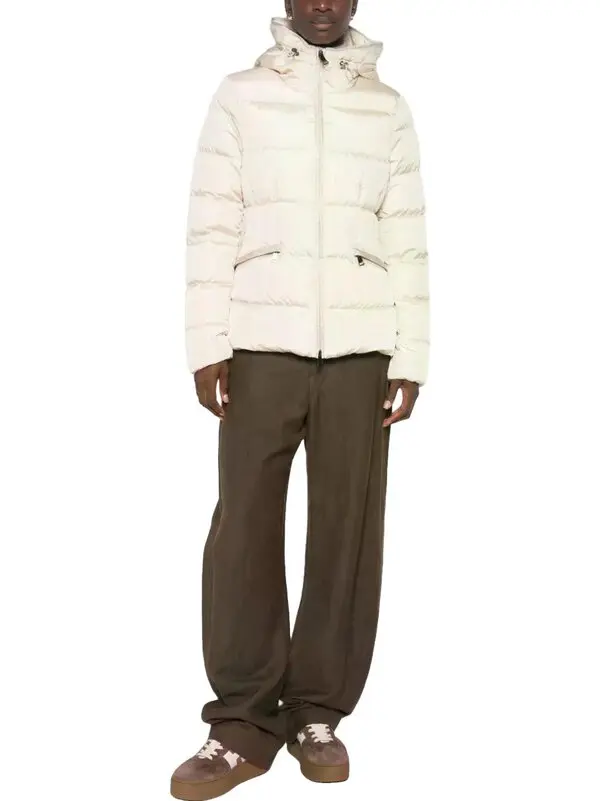 Moncler Hooded Quilted Jacket - Neutrals