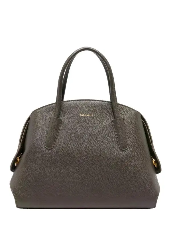 COCCINELLE Tylde Grained Leather Tote Bag - Brown