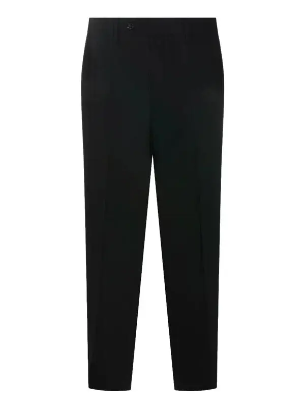 BERWICH Pressed-crease Wool Trousers - Black