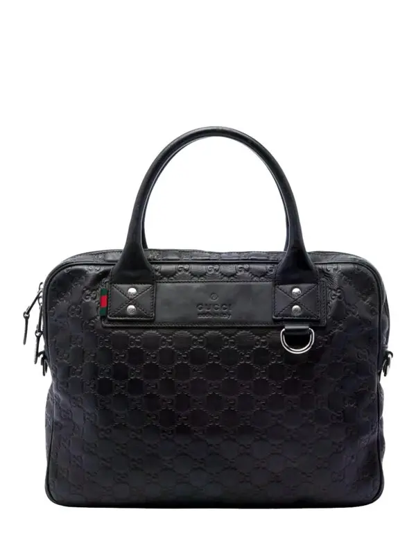 Gucci Sssima Web Business Bag - Black