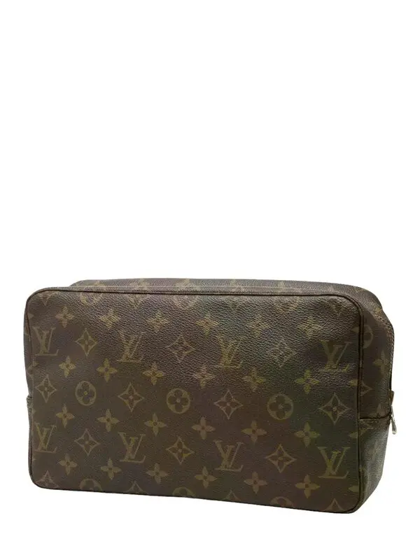 LOUIS VUITTON Monogram Trousse Toilette 28 Clutch Bag - Brown