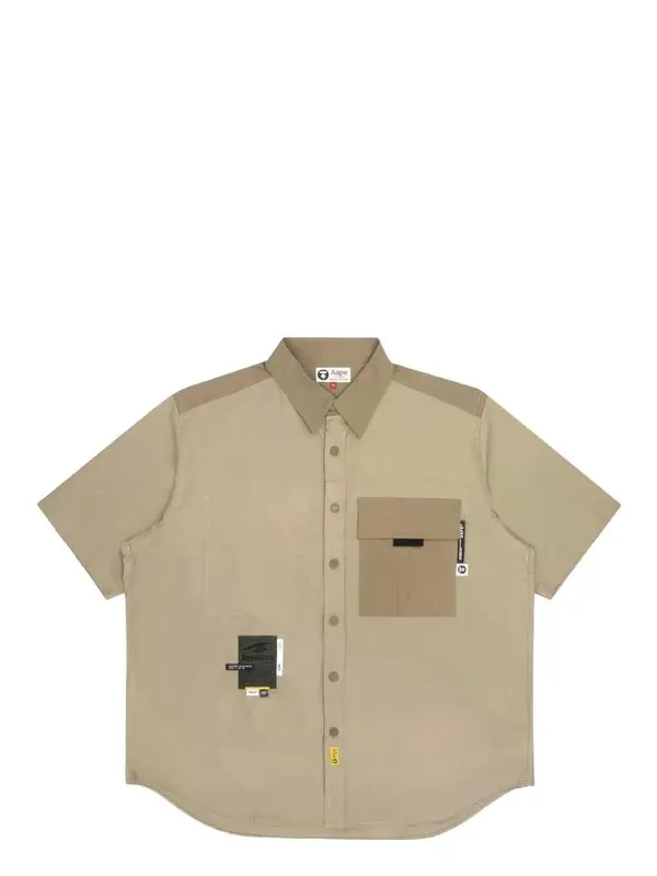 AAPE BY *A BATHING APE Moonface Colour-blocked Shirt - Neutrals
