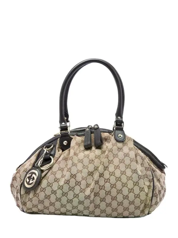 Gucci Gg Canvas Sukey Satchel - Neutrals