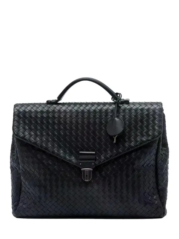 Bottega Veneta Nappa Intrecciato Briefcase Business Bag - Black