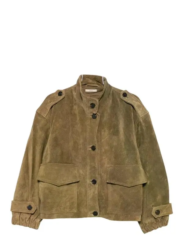 SESSUN Leather Suede Flap-pocket Jacket - Brown