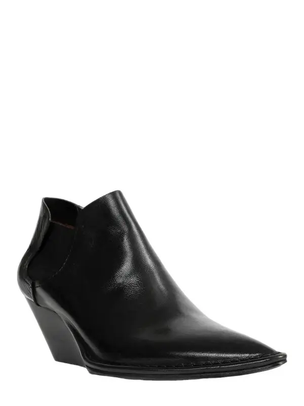 CAPASA MILANO Pointed-toe Wedge Ankle Boots - Black