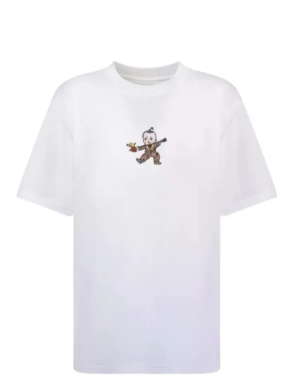 CHRISTINA CRAWFORD Cupid Baby Embroidered Logo-patch T-shirt - White