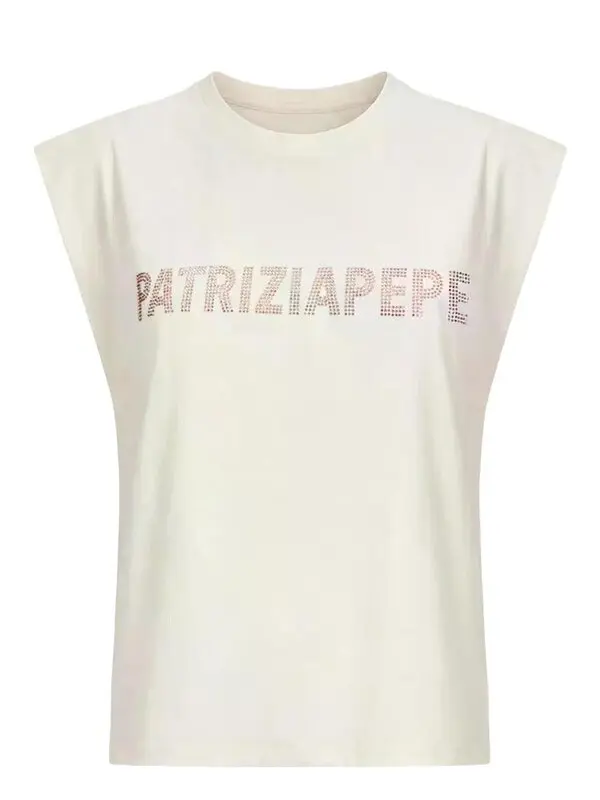 Patrizia Pepe Rhinestone-logo Tank Top - Neutrals