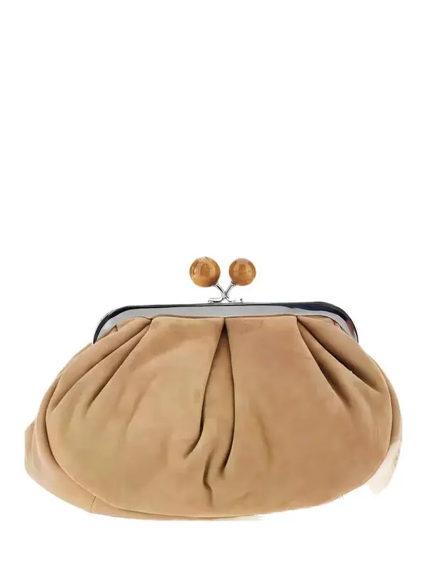 Max Mara Small Suede Pasticcino Bag - Neutrals