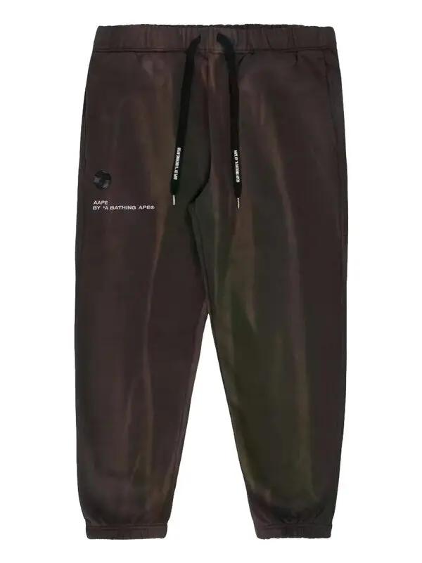 AAPE BY *A BATHING APE Moonface Tie-dye Track Pants - Brown