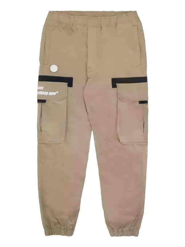AAPE BY *A BATHING APE Moonface Logo-patch Cargo Track Pants - Black