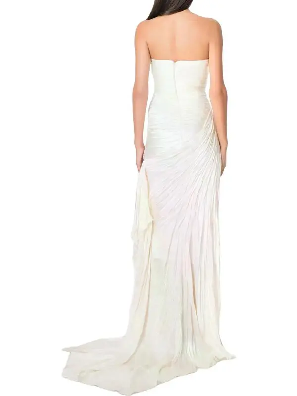 NORINA ST Viva Ruched Strapless Maxi Dress - White
