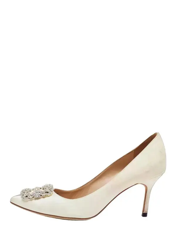 Manolo Blahnik Hangisi Pointed-toe Pumps - Neutrals