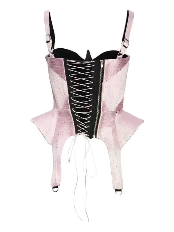 NORINA ST Kaly Peplum-hem Corset Top - Pink