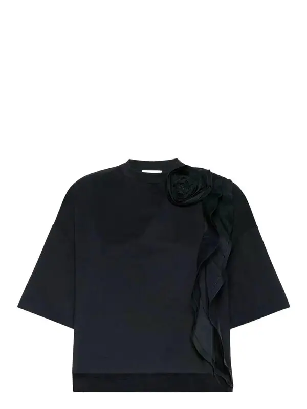 Max Mara Frilly Jersey T-shirt - Black