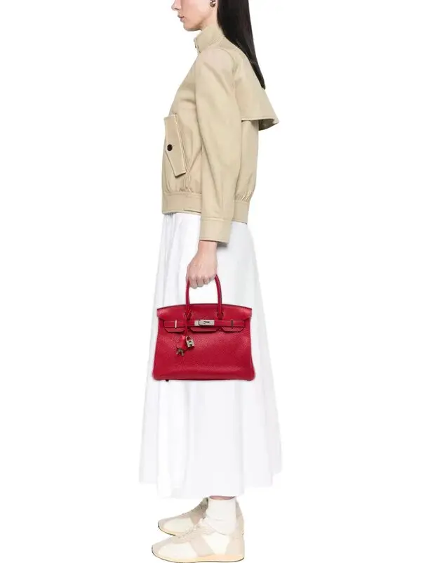 Hermès Clemence Birkin Retourne Handbag - Red