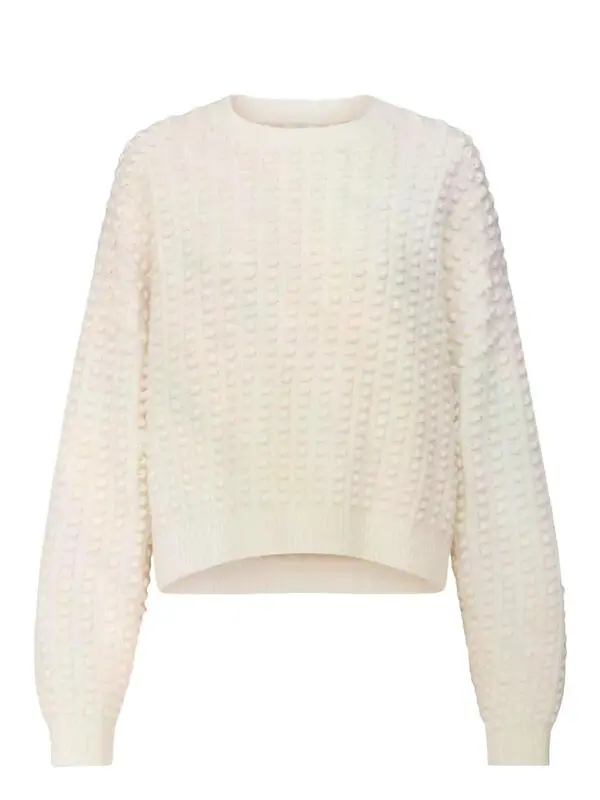 Loulou De Saison Cashmere Bubble-stitch Jumper - Neutrals