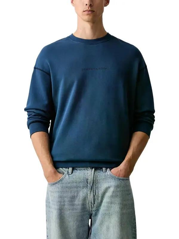 Scotch & Soda Logo-print Sweater - Blue