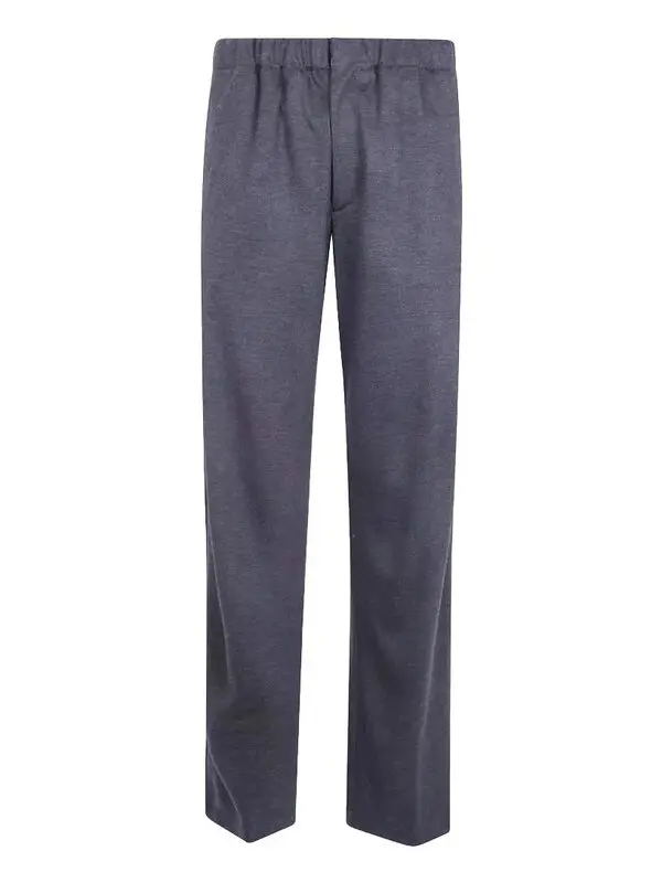LARDINI Straight-leg Wool Trousers - Grey