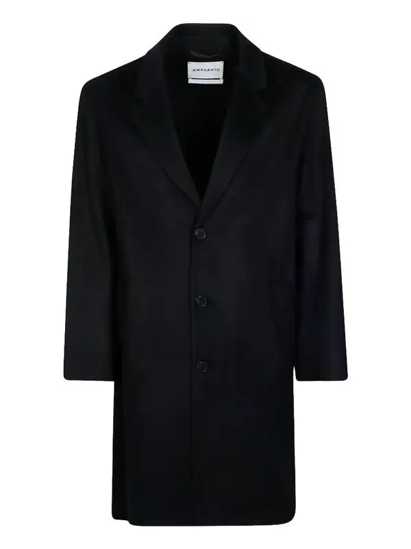 AMARANTO Oversized Single-breasted Coat - Black