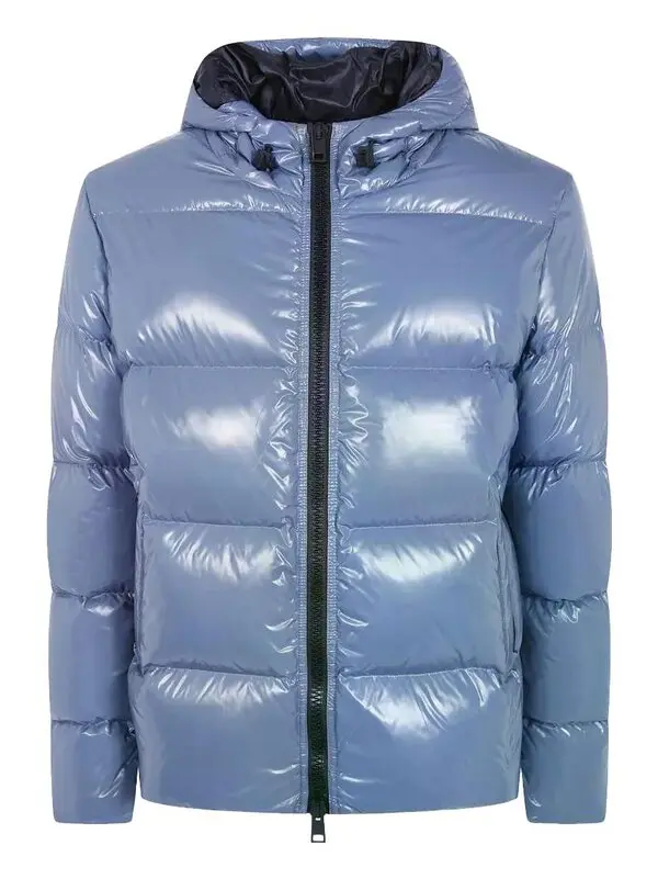 Herno Logo-patch Padded Jacket - Blue